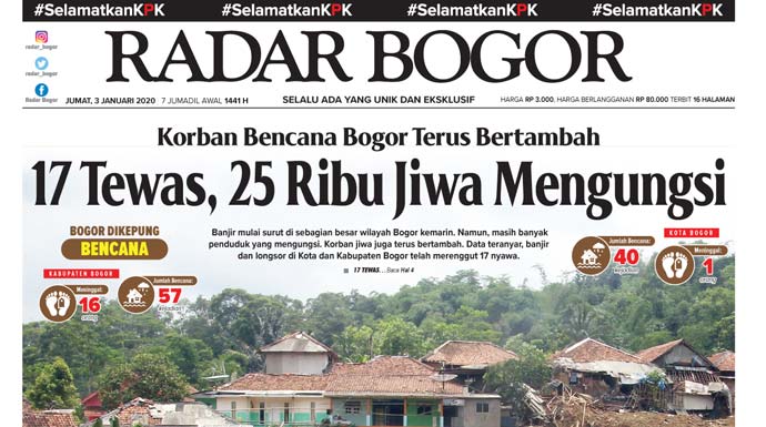 Epaper-Radar-Bogor-Edisi-3-Januari-2020 | Radar Bogor | Berita Bogor Terpercaya